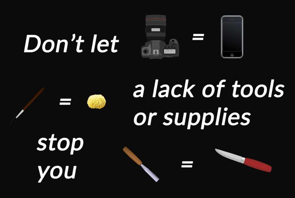 Don't let a lack of tools or supplies stop you - Linda Ursin - Mythical ...